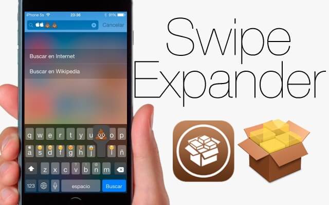 Añade funciones rápidas al teclado con SwipeExpander.