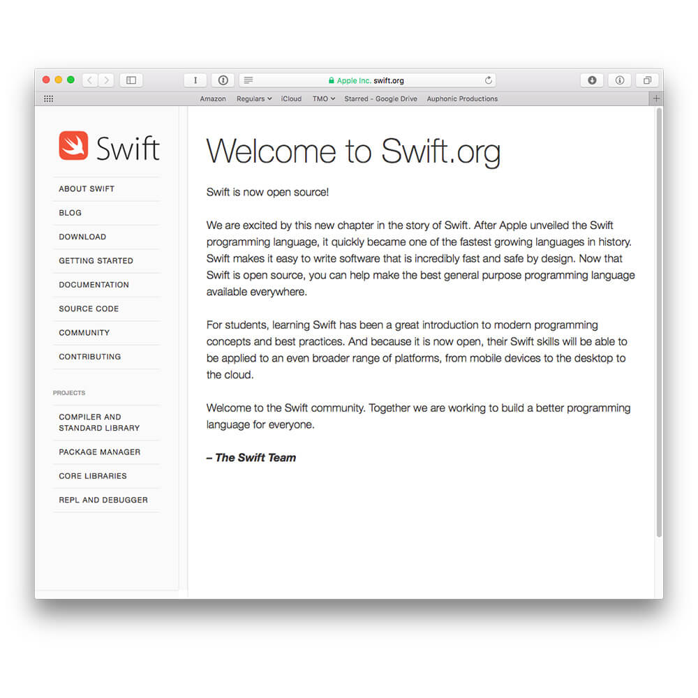 Apple anuncia el lanzamiento de Swift bajo código abierto