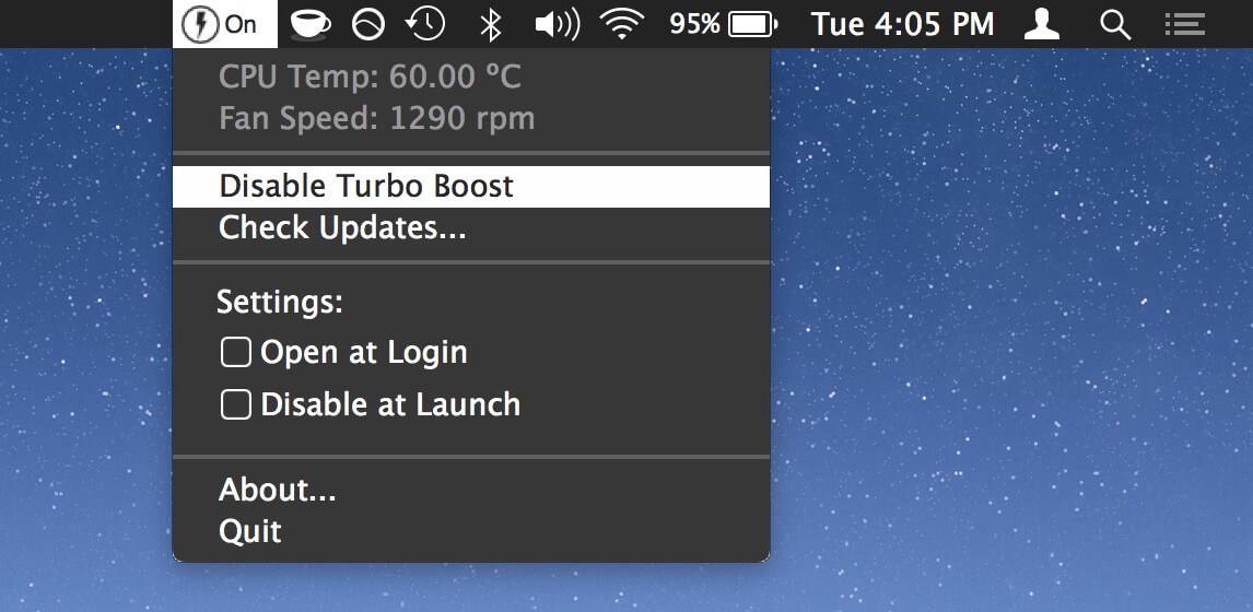 Cómo usar "Turbo Boost Switcher" para desactivar o activar el Turbo ...