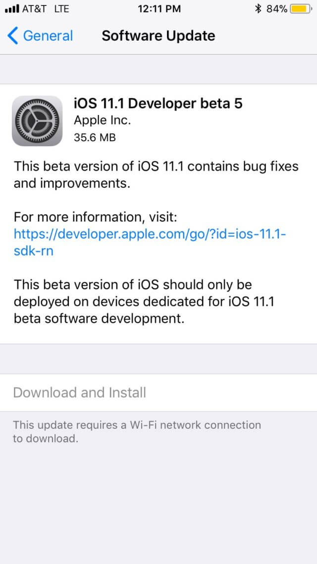 Apple lanza actualización iOS 11.1 Beta 5 para desarrolladores