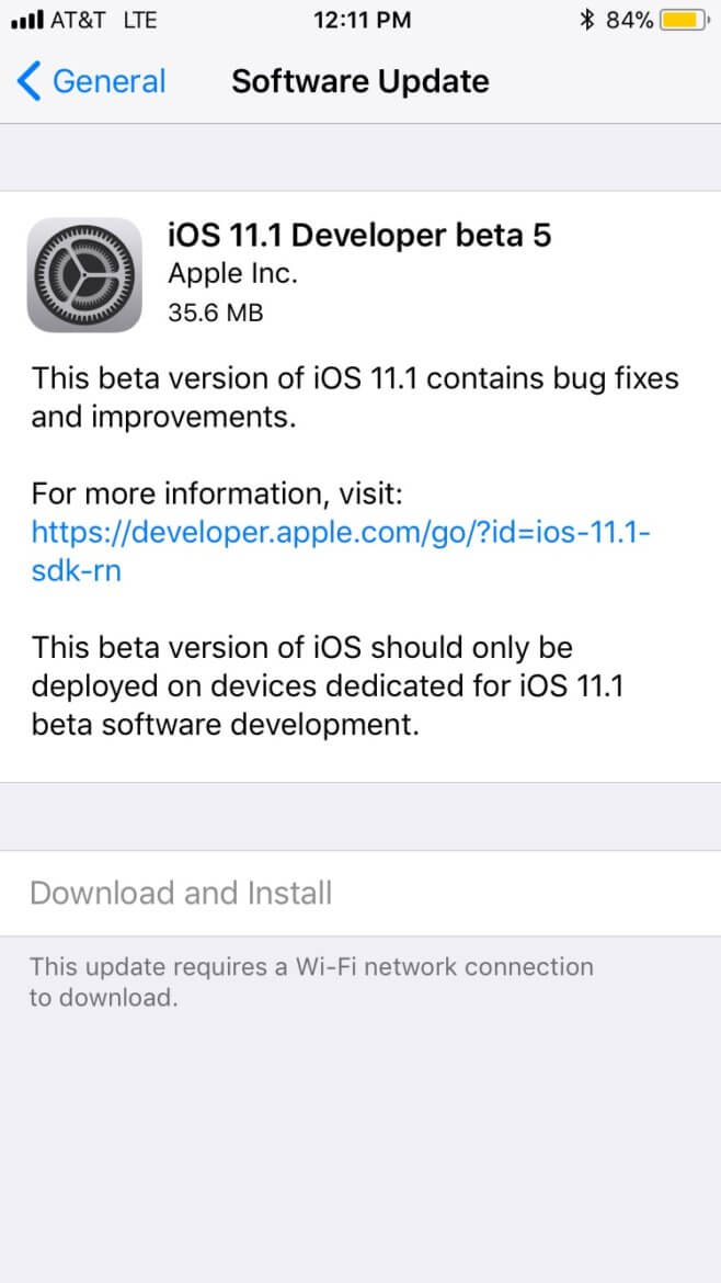 Apple lanza actualización iOS 11.1 Beta 5 para desarrolladores