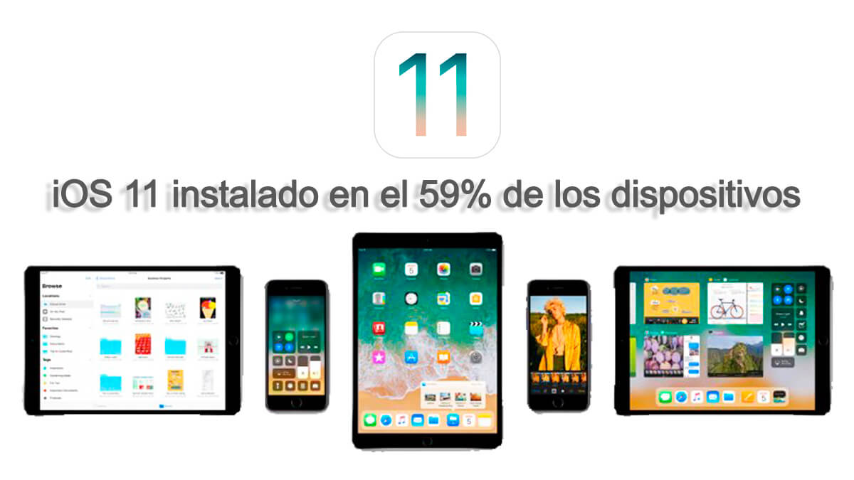 La adopción de iOS 11 alcanza el 59% de los dispositivos
