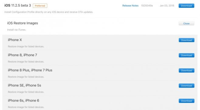 Apple lanza actualización de iOS 11.2.5 Beta 3