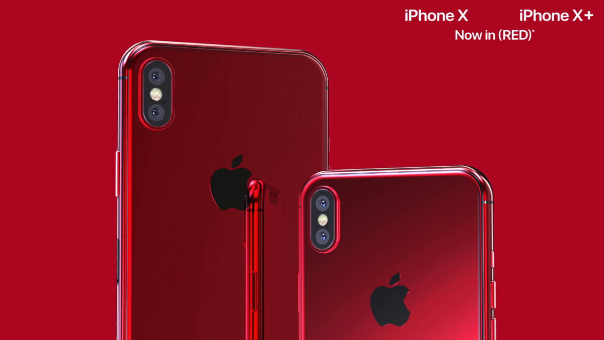 Nuevo concepto del iPhone X y iPhone X Plus en (PRODUCT)RED [Video]