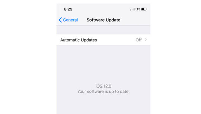 iOS 12 presenta actualizaciones automáticas de software