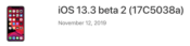 Apple presenta segunda Beta del iOS 13.3 e iPadOS 13.3