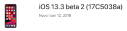 Apple presenta segunda Beta del iOS 13.3 e iPadOS 13.3